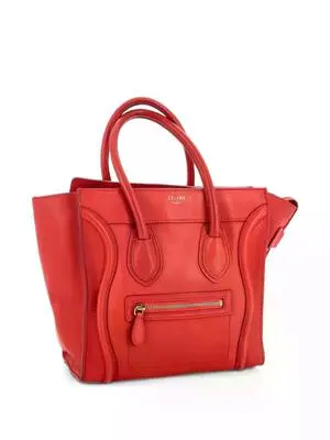 Celine Luggage Bag Smooth Leather Micro Tote Bag