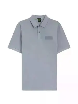 BOSS Logo-patch Polo Shirt - Grey