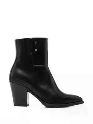 NEROGIARDINI Stud-embellished Pointed-toe Ankle Boots