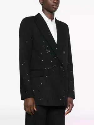 ERMANNO FIRENZE Sequin-embellished Double-breasted Jacket