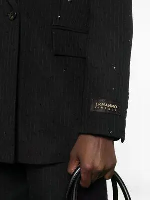 ERMANNO FIRENZE Sequin-embellished Double-breasted Jacket