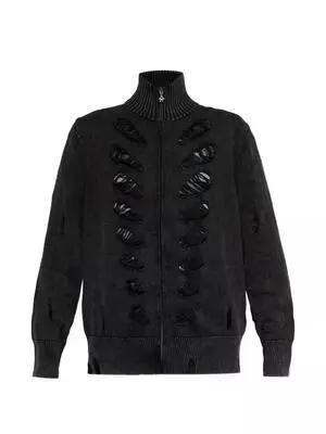 AVAVAV Distressed Zip-up Cardigan