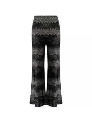 Missoni Viscose Lamé Chevron Palazzo Trousers
