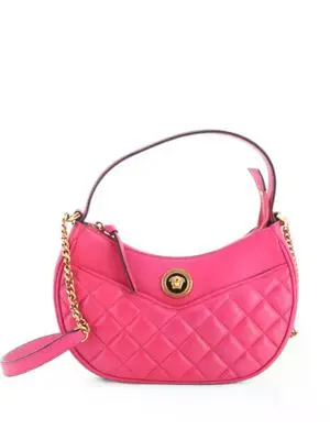 Versace Medusa Half Moon Bag Quilted Leather Shoulder Bag