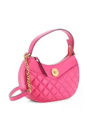 Versace Medusa Half Moon Bag Quilted Leather Shoulder Bag