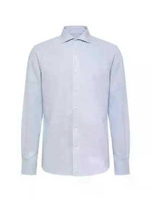 Peserico Long-sleeve Cotton Shirt - Blue