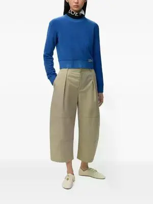 Loewe Cropped Trousers In Cotton
