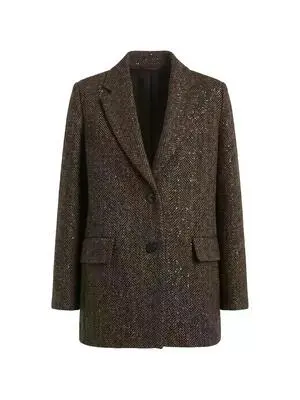 PESERICO Sequin-embellished Herringbone Blazer