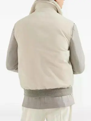 Brunello Cucinelli Shearling-collar Down-filled Vest