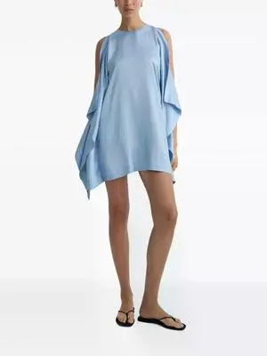 Bondi Born Como Waterfall Mini Dress - Blue