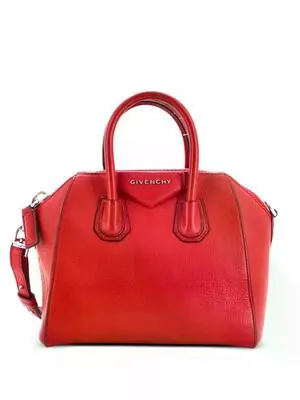Givenchy Antigona Leather Cross Body Bag - Red