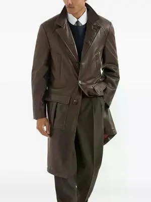 Brunello Cucinelli Nappa Leather Overcoat
