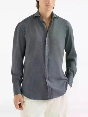 Brunello Cucinelli Chevron Flannel Shirt