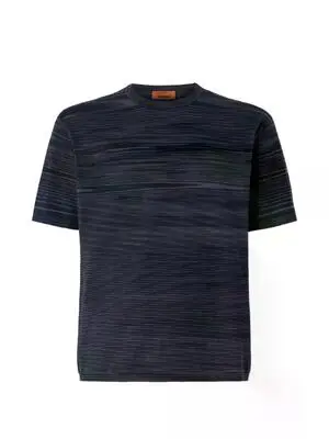 Missoni Space-dye Mercerized Cotton Crewneck T-shirt - Blue