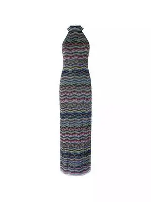 Missoni Long Dress With Halterneck And Sequins