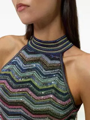 Missoni Long Dress With Halterneck And Sequins