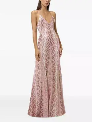 Missoni Snake Motif Long Viscose Dress