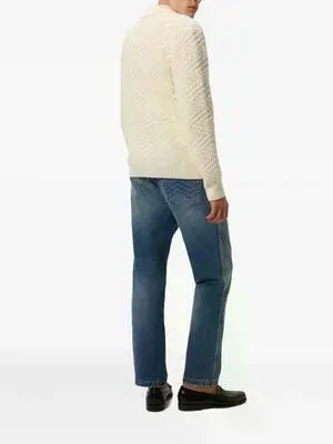 Missoni Long-sleeve Wool And Viscose Zig Zag Polo Shirt - Neutrals