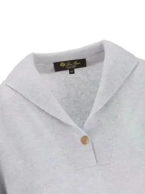 Loro Piana Sergio Cashmere Polo Shirt - Grey