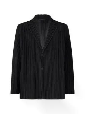 Issey Miyake Pleated Single-breasted Blazer - Blue