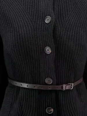 Brunello Cucinelli Belted Ribbed-knit Cardigan