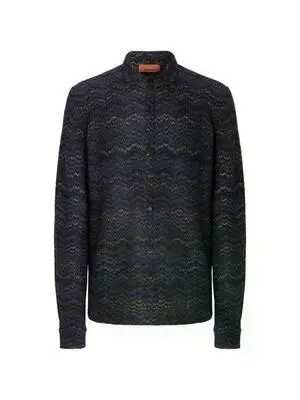 Missoni Cashmere And Viscose Knit Shirt - Blue