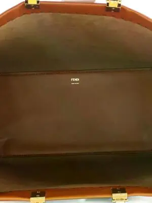 Fendi Sunshine Shopper Leather Large Tote Bag