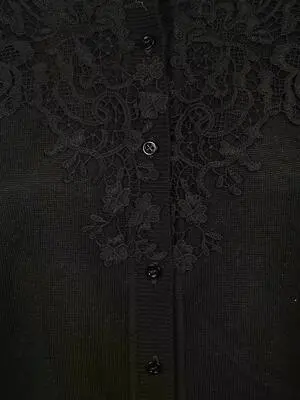 Ermanno Scervino Lace-appliqué Button-up Cardigan