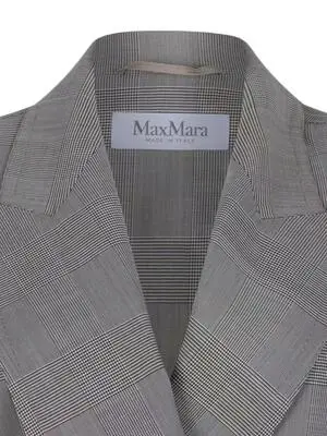 Max Mara Check-pattern Belted Jacket