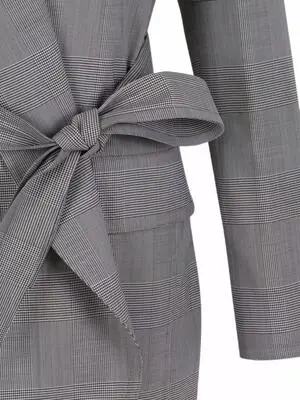 Max Mara Check-pattern Belted Jacket