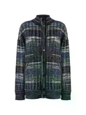Missoni Oversized Wool-blend Check Cardigan - Blue