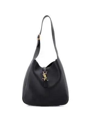 Saint Laurent Supple Leather Hobo Bag - Black