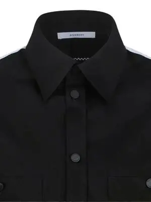 Givenchy Couture Seam Overshirt In Cotton With Grosgrain-detail
