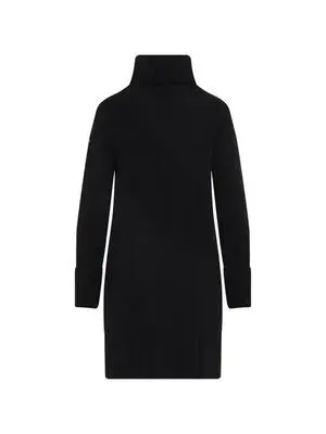 Moncler Cable Knit-trim Roll-neck Mini Dress