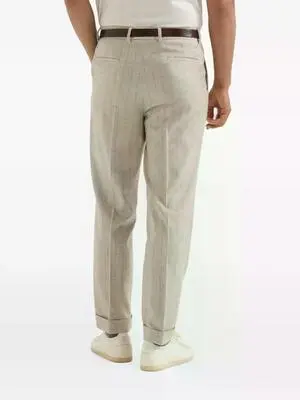 Brunello Cucinelli Pinstripe Pleated Trousers