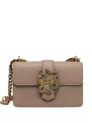 Just Cavalli Snake-plaque Chain-link Shoulder Bag - Neutrals