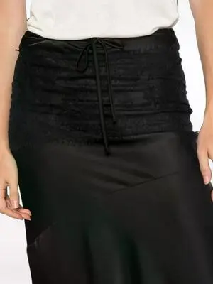 ERMANNO FIRENZE Lace-panel Drawstring Skirt