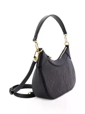 LOUIS VUITTON Bagatelle Nm Monogram Empreinte Giant Shoulder Bag - Black