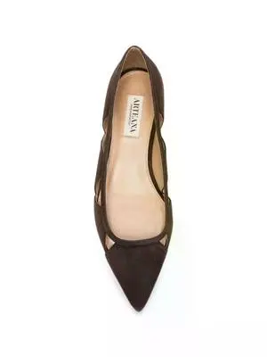 ARTEANA Savona Cut-out Suede Pumps - Brown