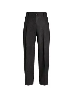 Dolce & Gabbana Wool Flannel Trousers - Grey