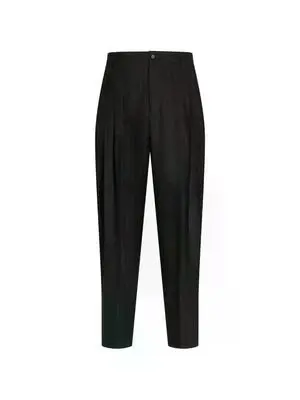 Dolce & Gabbana Pinstripe Virgin-wool Trousers - Grey
