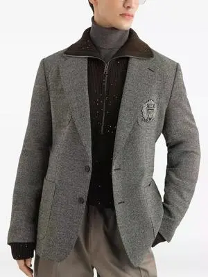 Dolce & Gabbana Portofino Single-breasted Jacket In Birdseye Wool