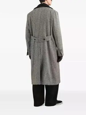 Dolce & Gabbana Double-breasted Herringbone Wool Coat