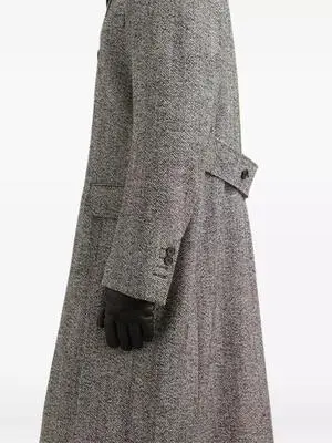 Dolce & Gabbana Double-breasted Herringbone Wool Coat