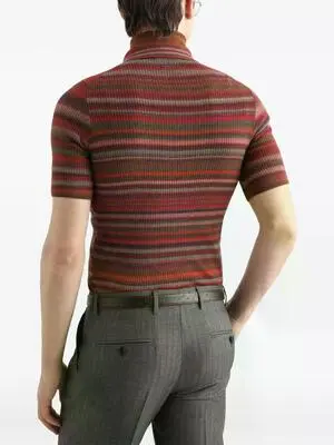 Dolce & Gabbana Striped Wool Polo Shirt