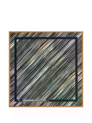 Dolce & Gabbana 70x70 Striped Silk Twill Scarf - Blue