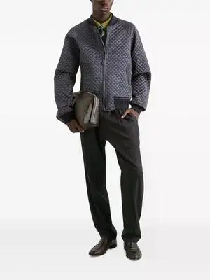Dolce & Gabbana Silk Satin Quilted Bomber Jacket