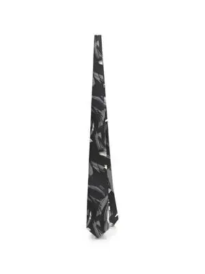 Dolce & Gabbana Abstract-print Twill Tie - Black