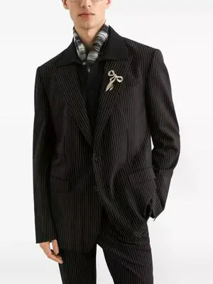 Dolce & Gabbana Martini Light Single-breasted Pinstripe Wool Jacket