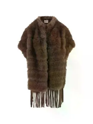 UNCOMMON Faux-fur Fringed Cape